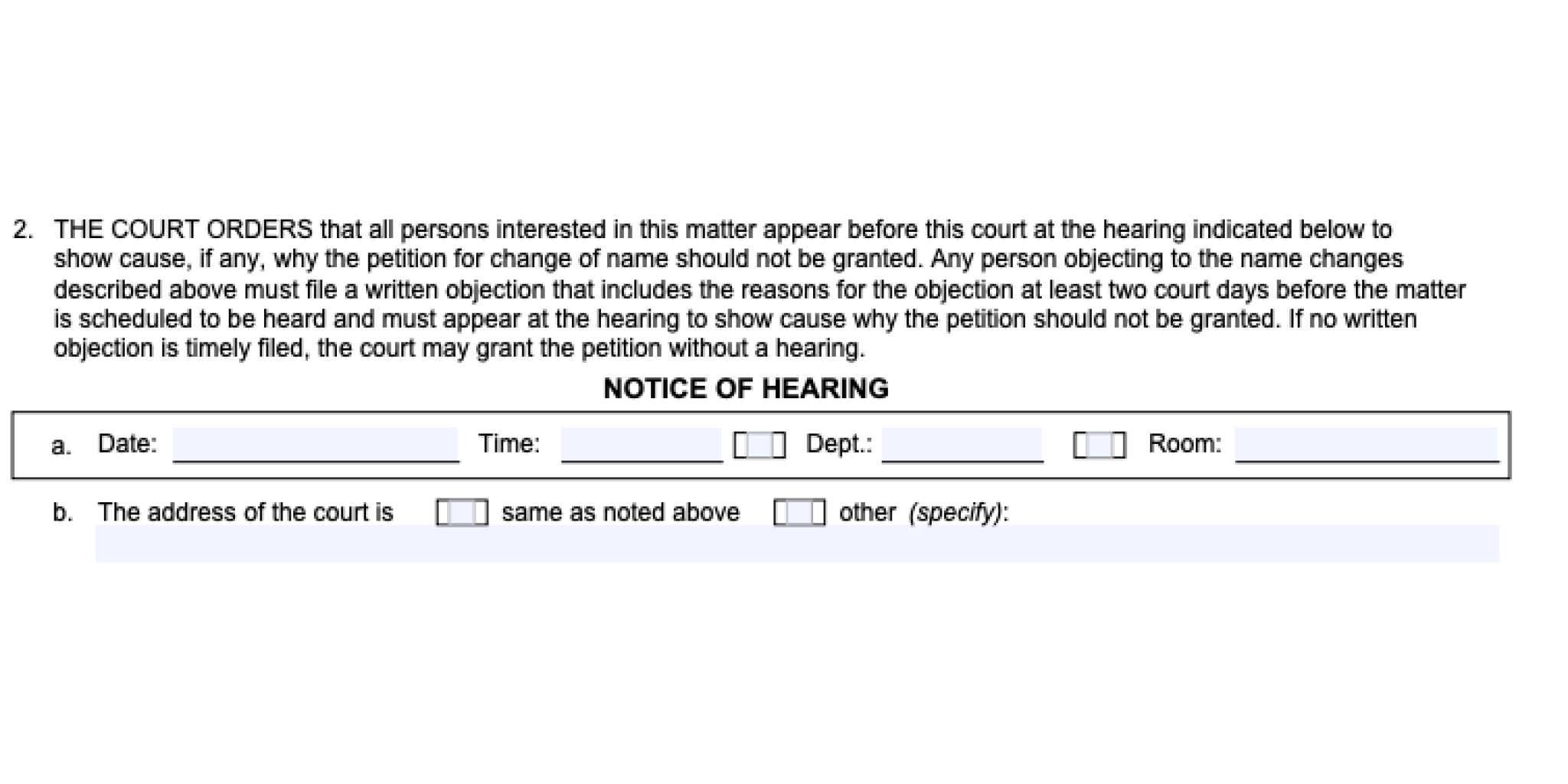 Order to Show Cause for Name Change (form NC-120) | California Courts ...